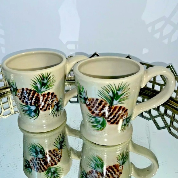 Dining | 2 Pine Cone Coffee Cups Mugs Stoneware Dx | Poshmark